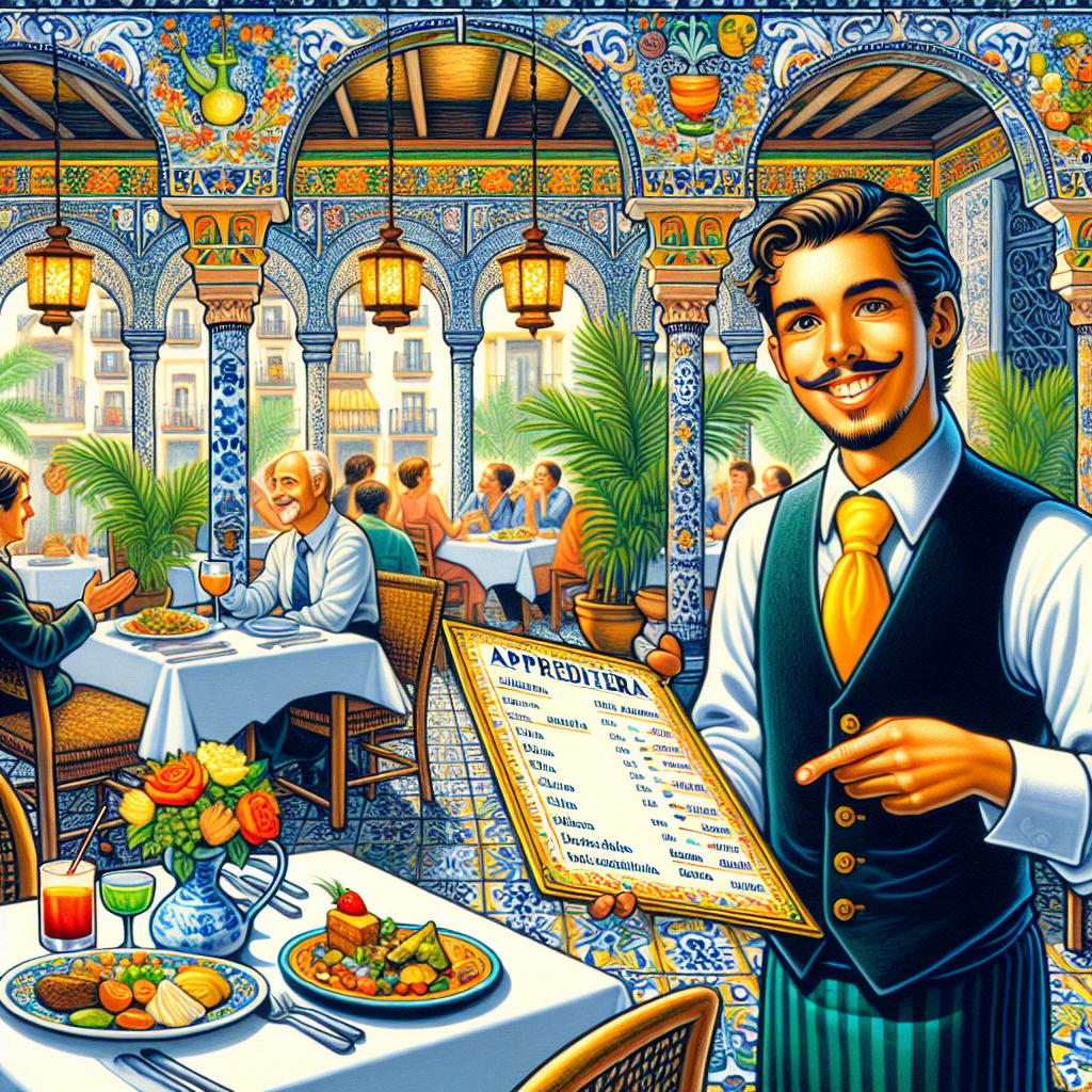 ¡Bienvenidos al Restaurante! Spanish Ordering Practice space hero